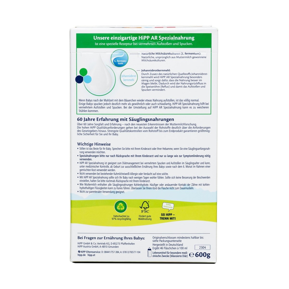 HiPP German AR - Anti Reflux Formula | Formuland