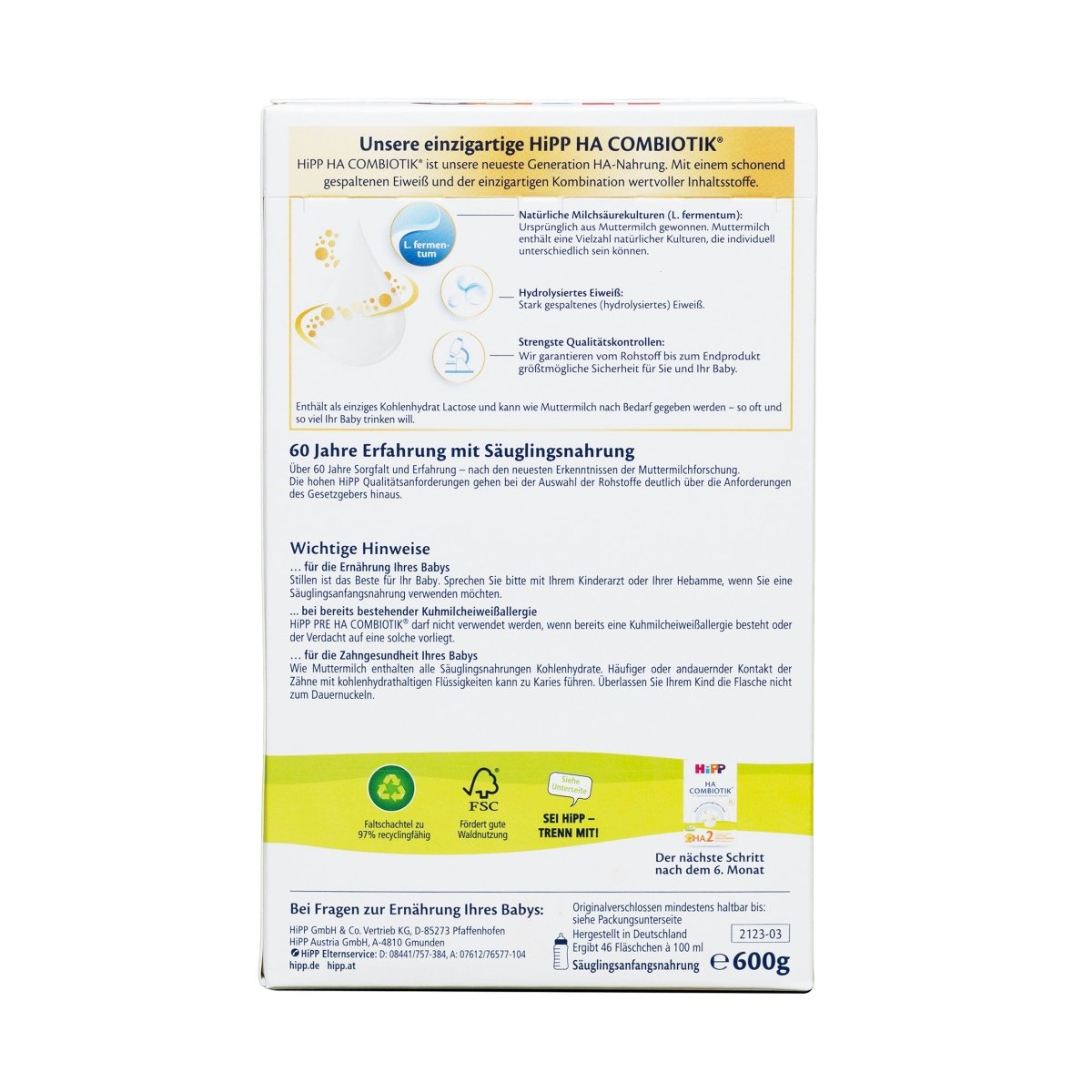 HiPP HA PRE - Hypoallergenic Formula | Formuland