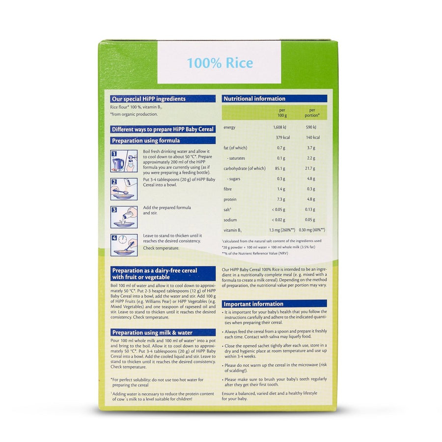 HiPP Organic 100% Rice Cereal from 4 months (200g) – Formuland