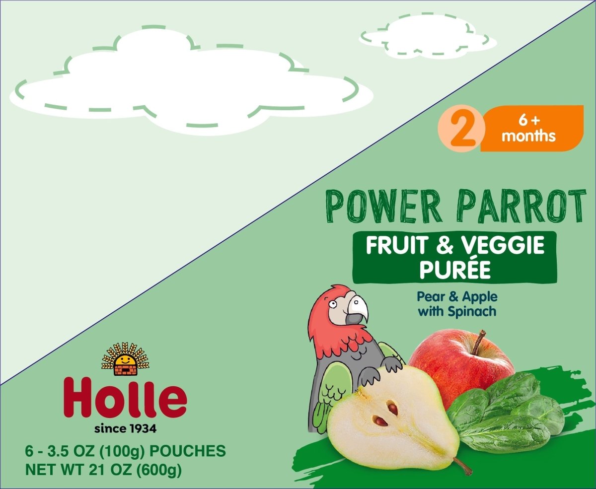 Holle Baby Food Pouches - Organic Fruit & Veggie Puree - Power Parrot ...